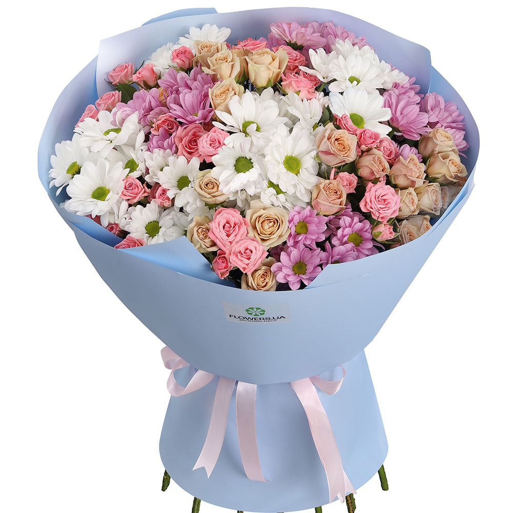 Buy the “Sorbet Flavor” bouquet — mix of chrysanthemums and roses ...