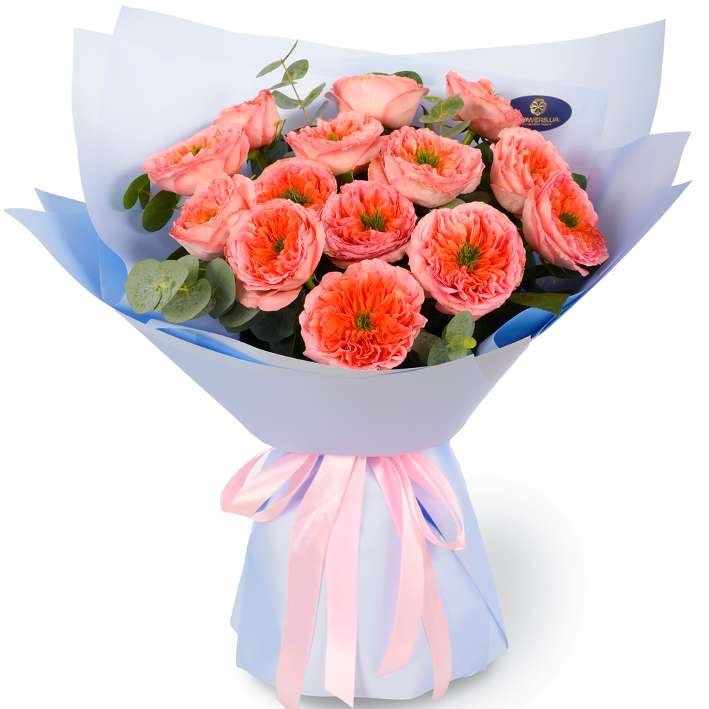 15 роз Mandarin Expression — заказать букет с доставкой в Киев, Одессу ...